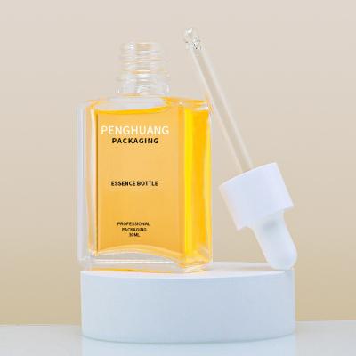 Cina bottiglie di vetro d'imballaggio del siero di forma del quadrato della bottiglia di vetro 30ml con il contagoccia in vendita