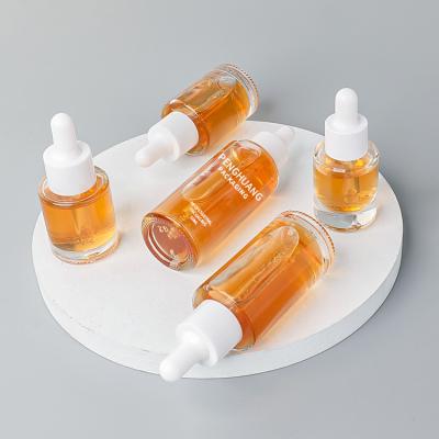 China 15ml 20ml 30ml 40ml 50ml Serum Dropper Bottle Oil Packaging Glass Round Shape for sale