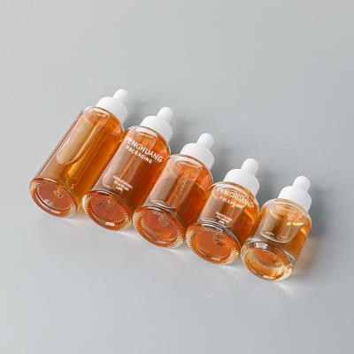 China 15ml 20ml 30ml 40ml 50ml Serum Dropper Bottle Oil Packaging Glass Round Shape for sale