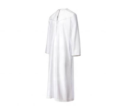 Chine 100% polyester/coton blanc léger 15gm Hommes musulmans Thobe arabe tissé pour les hommes à vendre