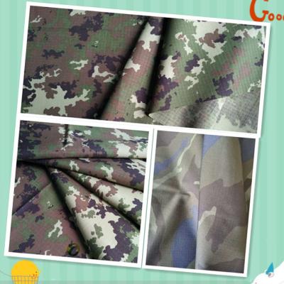 중국 직선 고 찢기 강성 폴리cotton SA 위장 리프 스톱 직물 230gsm 너비 57/58 판매용
