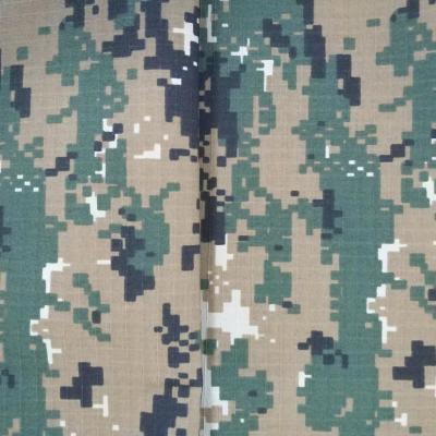중국 좋은 색상 튼튼성 물성 위장 천 TC 리프 스톱 고객 요청 판매용