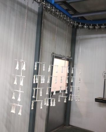 Automatic Glass Lubricant Spraying Painting Line with Conveyor System