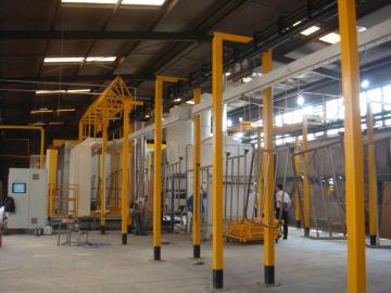 Powder Coating Production Line Equipment with Conveyor System and PVC Spray Booth