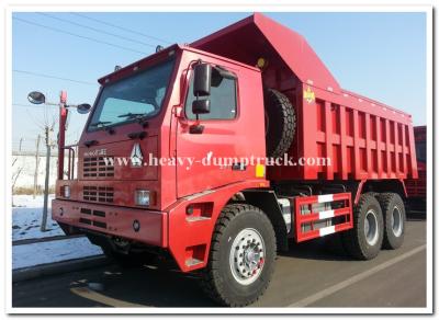 Cina HOWO 70tons fuori dal ribaltatore 6 dell'autocarro con cassone ribaltabile di estrazione mineraria della strada 4 dal modello movente 371hp con il sistema di sollevamento di HYVA Hdraulic in vendita