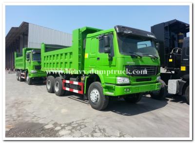 Cina HOWO 6 in 4 autocarri con cassone ribaltabile/autocarro a cassone per i miei e colore verde di sollevamento medio 336hp della roccia in vendita