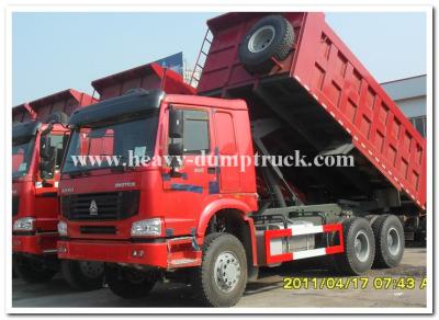 Cina 336 l'autocarro con cassone ribaltabile di Howo 6x4 di cavalli vapore 10 spinge l'autocarro con cassone ribaltabile rosso per la strada dura in vendita