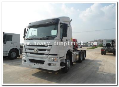 中国 Sinotruk の howo 371HP の JOST のサドルが付いている HW76 タクシーが付いているディーゼル トラクターのトラックの頭部 6x4 販売のため