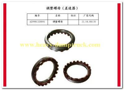 Cina dado di regolamento del pezzo di ricambio del sinotruk per il numero del pezzo differenziale AZ9981320041 con la garanzia in vendita