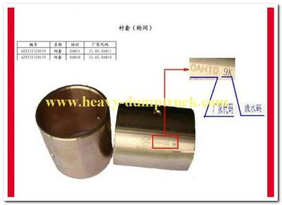 中国 howo のトラックのための sinotruk の予備品の車輪のブッシュの部品番号 AZ9231320159 販売のため