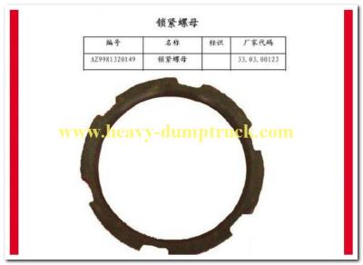 中国 howo のトラックのための sinotruk の予備品のロックナットの部品番号 AZ9981320149 販売のため