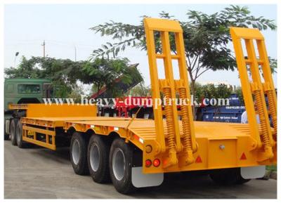 Cina Letto basso rimorchi del collo d'oca da 40 piedi, colore di giallo del rimorchio del trasporto del contenitore con la garanzia in vendita