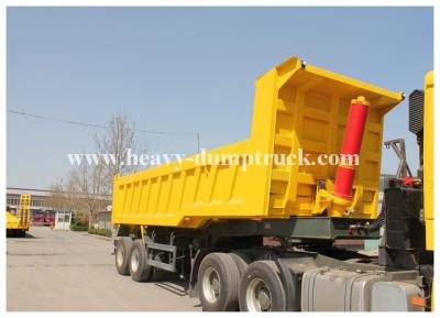 Cina 40 - 60 tonnellate di rimorchi a base piatta dei semi 2 assi quadrano la forma/progettazione di forma a U in vendita