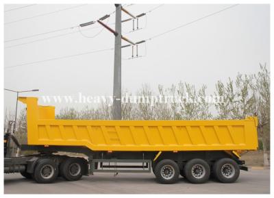 Cina Piattaforma dell'estremità posteriore del acciaio al carbonio sopra il rimorchio dello scarico, rimorchio dei semi di tre assi in vendita