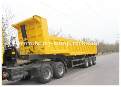 Cina Tonnellate triple della costruzione degli assi 60 - 80 dello scarico di idraulica del rimorchio, sabbia che scarica rimorchio con la garanzia in vendita