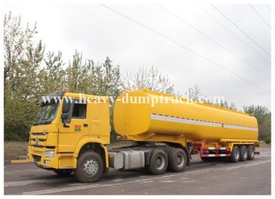 Cina il rimorchio dell'autocisterna del petrolio greggio da 12000 x 2500 x 3950 millimetri con tre assi 5 compartimenti ingiallisce il colore in vendita