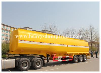 Cina Rimorchio dell'autocisterna dell'asse dell'olio combustibile tre 50000 litri di grande capacità, colore di giallo del rimorchio dei semi del serbatoio di combustibile in vendita