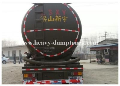 Cina Tre assi il rimorchio del cemento del bulker della cenere volatile con la v/tipo spessore di w del carro armato di 4mm 5mm con la garanzia in vendita
