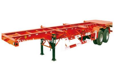 Cina tre assi 60 tonnellate di 12m di rimorchio a base piatta scheletrico del contenitore con il contenitore chiude con la garanzia in vendita