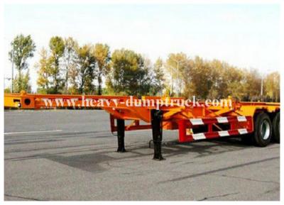 Cina 3 rimorchio a base piatta degli assi 20/40foot/rimorchio scheletrico con la torsione del contenitore di 12 pc, rimorchi a base piatta del camion in vendita