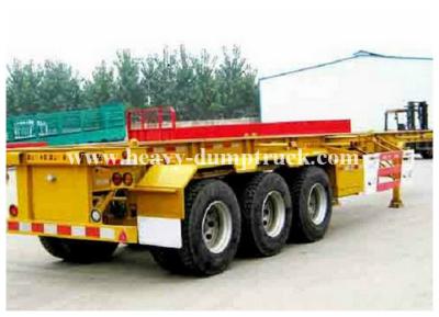 Cina Tre rimorchi pratici a base piatta dell'alta piattaforma del letto degli assi 40ft con 45 tonnellate di capacità di carico con la garanzia in vendita