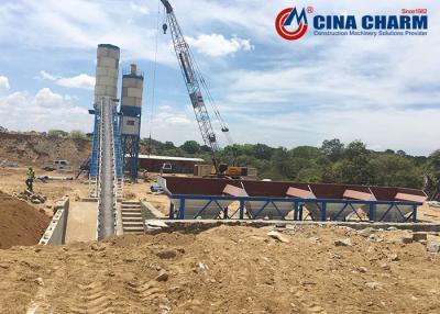 Cina tipo pianta mobile del nastro trasportatore 60m3/h di miscela di calcestruzzo della centrale di betonaggio della centrale di betonaggio concreta del calcestruzzo pronto per l'uso in vendita