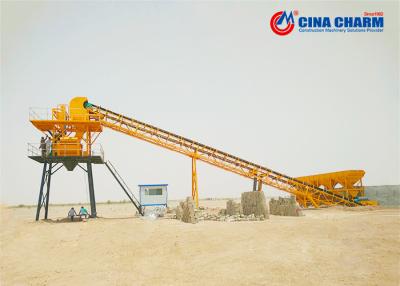 Cina Pianta bagnata prefabbricata di miscela di calcestruzzo HZS60 che trasporta il miscelatore gemellato dell'asse della cinghia in vendita