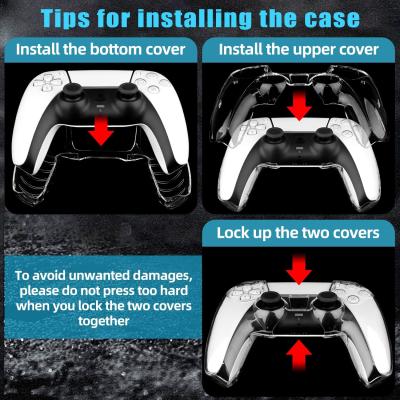 China Gamepad Protection Crystal Shell Case For PS5 Controller-Clear for sale