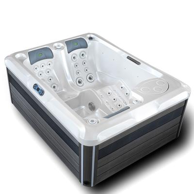Chine Baquets chauds extérieurs de baignoire de station thermale de massage de Pearl White pour 3 personnes à vendre