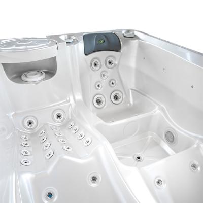 Chine Baquets chauds extérieurs de baignoire de station thermale de massage de Pearl White pour 3 personnes à vendre