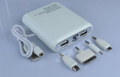 中国 10000mah 携帯電話力銀行白い二重 Usb のポータブルの外部力銀行 販売のため