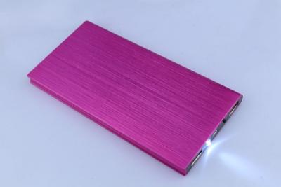 中国 LED ライトが付いている二重 USB 8000mAh のアルミニウム携帯電話力銀行 販売のため