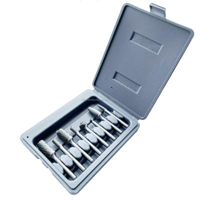 중국 회색 색깔 탄화물은 숫돌 세트 8 PCS ROATRY 파일을 가는 세트를 깔쭉하게 만들 판매용