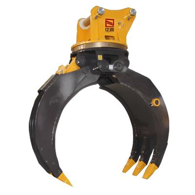 China Forestry Machinery Attachments 2500mm Max Jaw Opening Excavator Mechanical Wood Grapple for sale