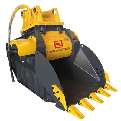 China Standard Bucket Construction Machine Excavator Hydraulic Stone Crushing Bucket 0.75m3 for sale