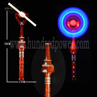 Cina La musica infiammante di plastica del giocattolo 15 LED del mulino a vento di Eiffel del regalo ha condotto il mulino a vento in vendita
