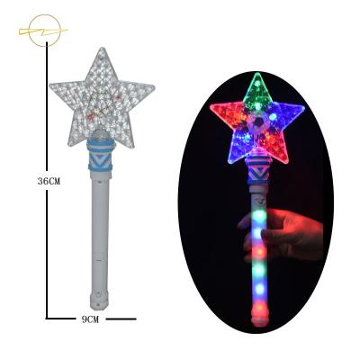 Cina La bacchetta infiammante della stella dell'arcobaleno si accende/stella di plastica della bacchetta del bastone di incandescenza per la festa in vendita