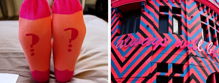 ladies pink crew socks