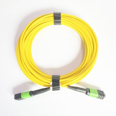 Cina Singolo modo 3.0mm Mpo a polarità di colore B di giallo del cavo di Mpo per i protocolli 40G/100G in vendita