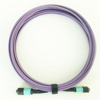 Cina 12 porpora del cavo OM4 50/125μM 3.0mm LSZH della toppa dei centri MPO per il cablaggio di Data Center in vendita