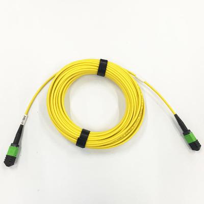 Cina cavo a fibra ottica standard 8F MPO della toppa 10m a colore giallo materiale di MPO LSZH in vendita
