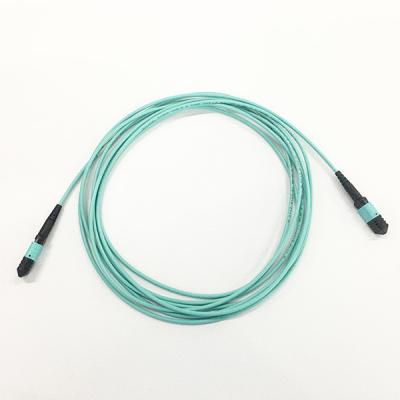 Cina acqua del cavo OM3 50/125μM 3.0mm OFNR della toppa di 8F MPO per l'infrastruttura del centro dati in vendita