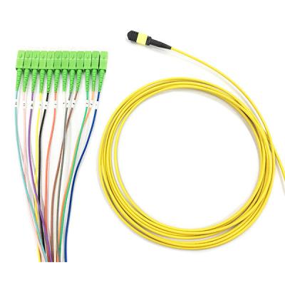 中国 単信コネクターとのMPO SC/SX MPOのファン・アウト ケーブル12の中心12色 販売のため