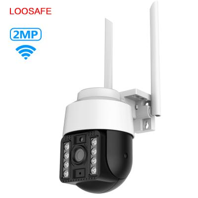China 1080P Outdoor PTZ Auto Tracking Dome Camera P2P Wifi Cam 360 Night Vision Sound Alarm 17SEE APP 2MP CCTV IP Cam for sale
