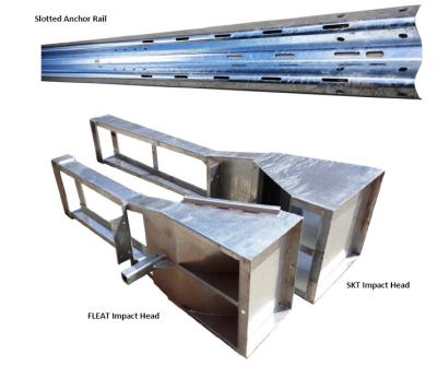 China Barreira reta revestida em pó galvanizado SKT Terminal End Wings Barreira reta à venda