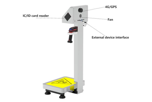 10-Inch Medical Waste Platform Scale Outdoor Android System With QR Code Traceability KG Capacity ODM Customization Support