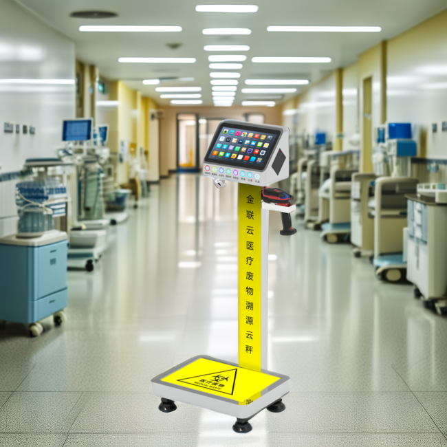 10-Inch Medical Waste Platform Scale Outdoor Android System With QR Code Traceability KG Capacity ODM Customization Support