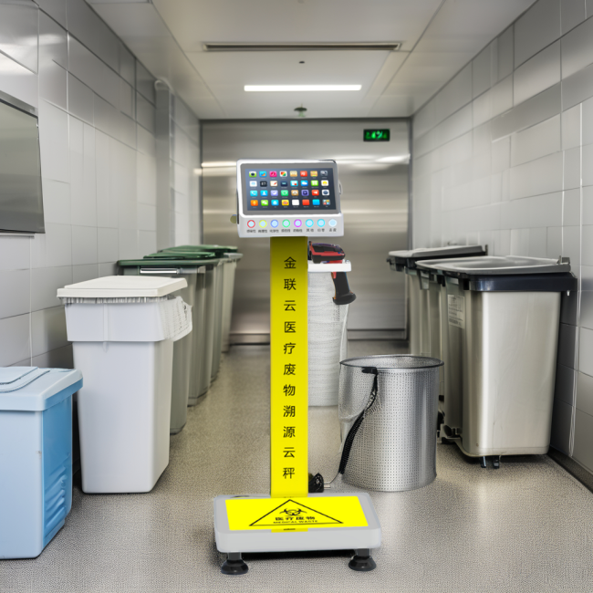 10-Inch Medical Waste Platform Scale Outdoor Android System With QR Code Traceability KG Capacity ODM Customization Support