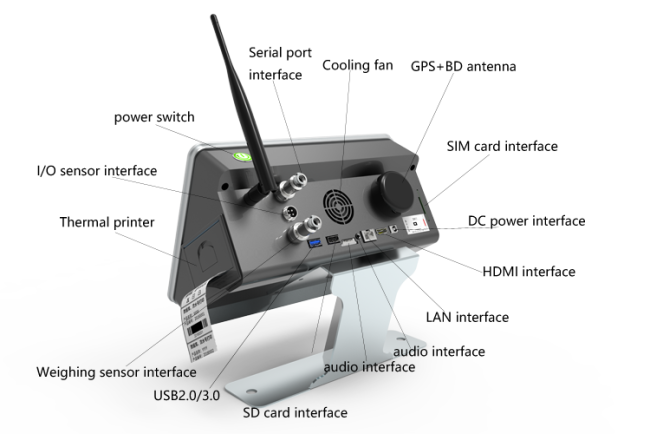 10-Inch AI Intelligent Android System LCD Vehicle Mounted Weighing Scale kg Units Bench Scale Label Print Traceability OEM ODM