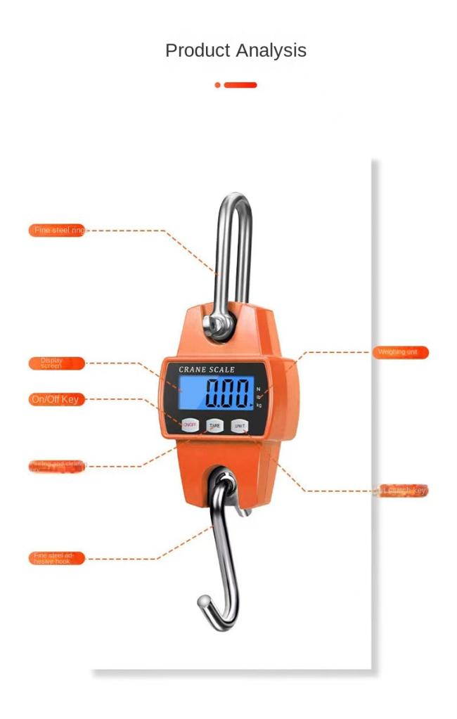 Veidt Weighing OCS-L Crane Scale Portable Hanging Scale Digital Hanging Weight Hook Scale